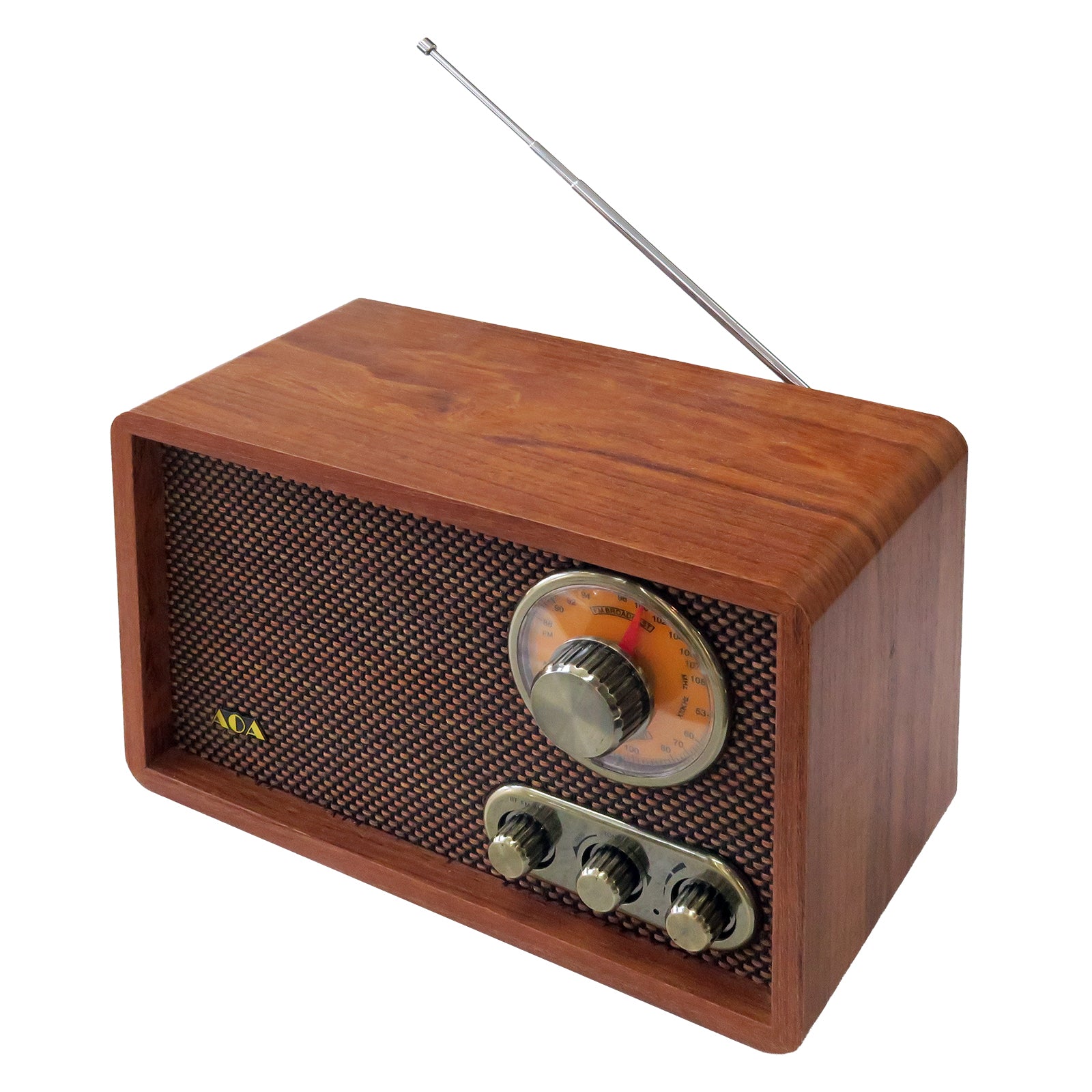 Vintage Wooden AM/FM Bluetooth Radio Classic Retro Radio with Tone Con